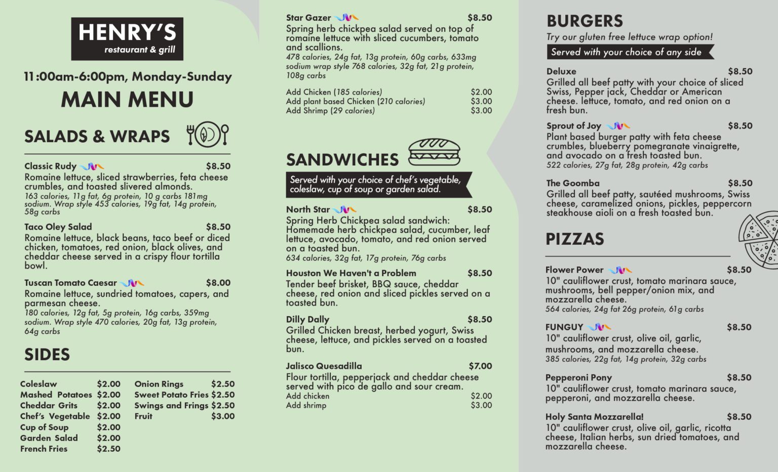 Henry's Lunch & Dinner | Glencroft Living