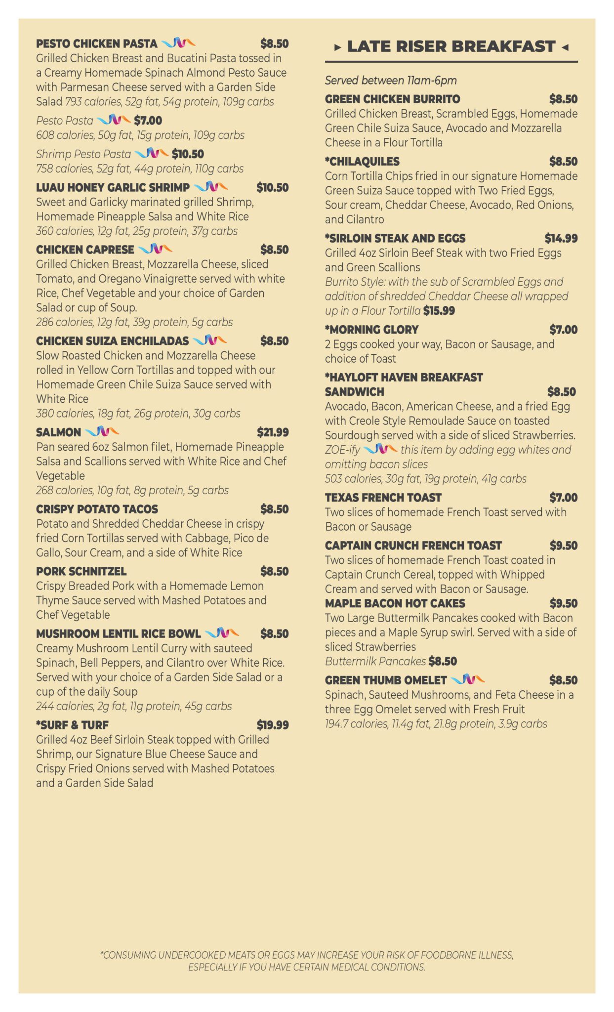 Henry's Lunch & Dinner | Glencroft Living