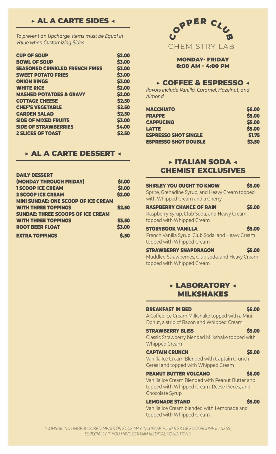 Henry's Lunch & Dinner | Glencroft Living