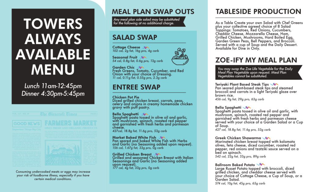 Towers Dining | Glencroft Living